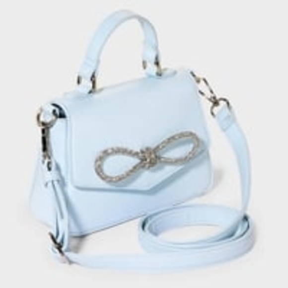 Bags | Elegant Light Blue Handbag | Poshmark
